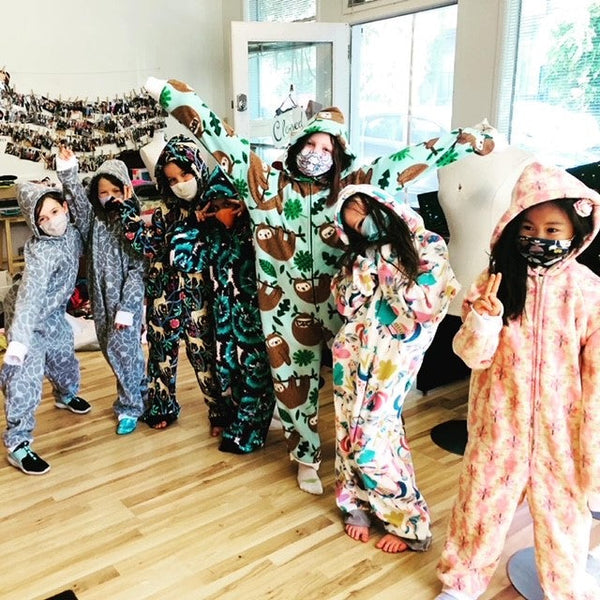 Kids Camp: Animal Hoodie Onesie Pajamas – Made Sewing Studio